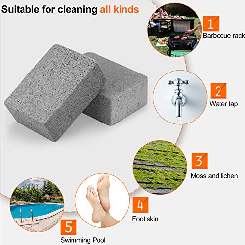 Kelfuoya Grill Cleaning Bricks Ecological Barbecue Cleaning Blocks Grill Stones De-Scaling Grill Cleaning Bricks Magic Stones Griddle Cleaning Blocks,10 Pack