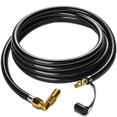 Improved Propane Quick Connect Hose, 12FT RV Propane Hose with Blackstone Propane Adapter, Quick Connect Propane Hose for Rv to Grill, Fit for Blackstone 22 Inch Griddle & 17” Blackstone Grill