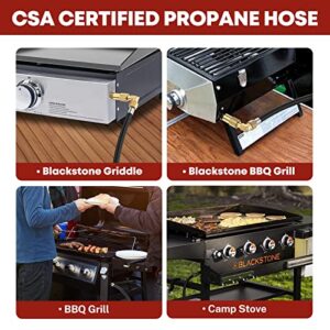 Improved Propane Quick Connect Hose, 12FT RV Propane Hose with Blackstone Propane Adapter, Quick Connect Propane Hose for Rv to Grill, Fit for Blackstone 22 Inch Griddle & 17” Blackstone Grill