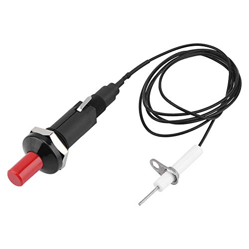 Piezo Igniter Spark Ignition Set, Type of 1 Out 2 Propane Push Button Igniter with Electrode Resistance Wire for Grill, Camping, Fireplace, Gas, Stove, Oven, Heater