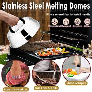 30Pcs Griddle Accessories Kit, Joyfair Flattop Grill Spatulas Set with Melting Dome for Outdoor Camping BBQ, Include Stainless Steel Turner/Scraper/Meat Tenderizer/Carry Bag, Dishwasher Safe