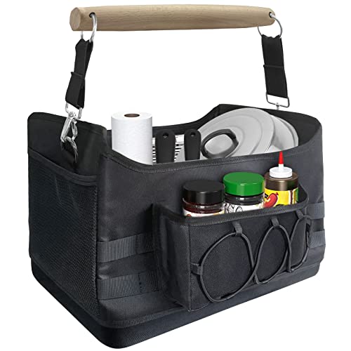 Favfully Carry Griddle Caddy, Cook Grilling Caddy, Picnic Basket Storage Bag for Griddle/BBQ Organizer Store All Your Grill Tools Accessories in One Place