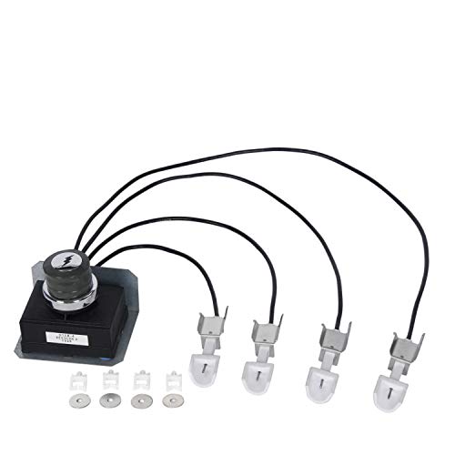 GasSaf Igniter Kit Replacement for Weber 7629 Genesis E310 E320 E330 EP310 EP320 S310 S330 Series Grills (2011- Newer) (Front Mounted Control Panel) (4 Outlet)