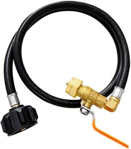 zbxhjjzw propane refill adapter hose 350psi high pressure camping grill – qcc1 type 1 lb propane refill adapter hose 39” long, 1lb tank bottle adapter connector with on-off control valve