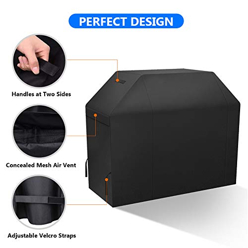 NEXCOVER Barbecue Gas Grill Cover - 55 Inch Waterproof BBQ Cover, Outdoor Heavy Duty Grill Cover, Fade & Weather Resistant Upgraded Material, Barbecue Cover for Weber, Brinkmann, Char Broil and More