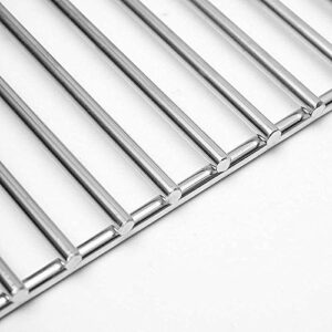 17" x 13 1/4" SOLID Stainless Steel Cooking Grates, Replacement Parts for Charbroil 463411512, 463411712, 463411911, C-45G4CB, 720-0719BL, 720-0773, Nexgrill 720-0783, 720-0773, Master Forge 1010037