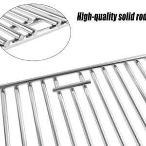 17" x 13 1/4" SOLID Stainless Steel Cooking Grates, Replacement Parts for Charbroil 463411512, 463411712, 463411911, C-45G4CB, 720-0719BL, 720-0773, Nexgrill 720-0783, 720-0773, Master Forge 1010037