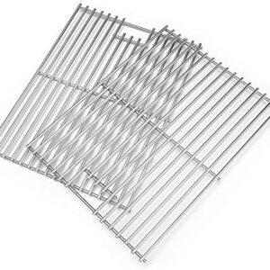 17" x 13 1/4" SOLID Stainless Steel Cooking Grates, Replacement Parts for Charbroil 463411512, 463411712, 463411911, C-45G4CB, 720-0719BL, 720-0773, Nexgrill 720-0783, 720-0773, Master Forge 1010037