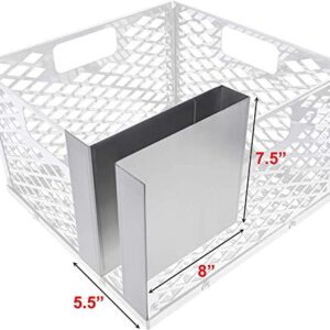 Minion Method for Oklahoma Joe Charcoal Firebox Basket, Maze Bars for Most Charcoal Ash Basket, Stainless Steel, 8 x 5.5 x 7.5 inches