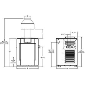 Raypak 406,000 BTU Digital Electronic Ignition Propane Pool Heater