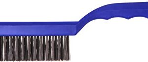 SPARTA 4067100 Flo-Pac Plastic Kitchen Brush, Grill Cleaning Brush, Griddle Brush With Scraper For Kitchen, Restaurant, Home , 11.38 Inches, Blue