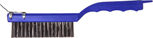 SPARTA 4067100 Flo-Pac Plastic Kitchen Brush, Grill Cleaning Brush, Griddle Brush With Scraper For Kitchen, Restaurant, Home , 11.38 Inches, Blue