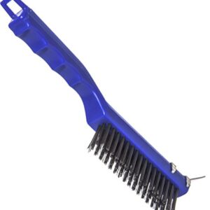 SPARTA 4067100 Flo-Pac Plastic Kitchen Brush, Grill Cleaning Brush, Griddle Brush With Scraper For Kitchen, Restaurant, Home , 11.38 Inches, Blue