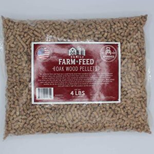 FAMILY FARM AND FEED | Hardwood Natural BBQ Grill Smoke Bake | Oak | Pellets | 4 Pound Pel Bag