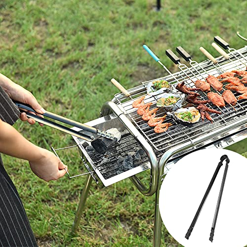 Utoolmart BBQ Charcoal Tongs For Grill, Heavy Duty Carbon Steel Metal Clip Tongs Clamp Clip for Charcoal Serving Tools 1 Pcs