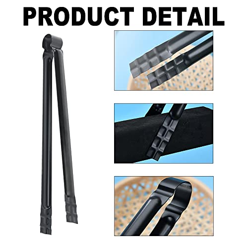 Utoolmart BBQ Charcoal Tongs For Grill, Heavy Duty Carbon Steel Metal Clip Tongs Clamp Clip for Charcoal Serving Tools 1 Pcs