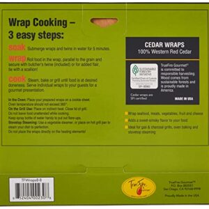 TrueFire Gourmet TFWraps8-8 Cedar Wraps, 7.25 x 8 Inch, 8 Count (Pack of 1)