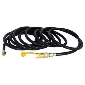 MENSI 20 Feet Natural & Propane Gas Hose with 3/8 Inch Gas Quick Disconnect Plug and Quick Connect Valve Kit for Grill, Griddle, Fire Pit,Generator, Heater