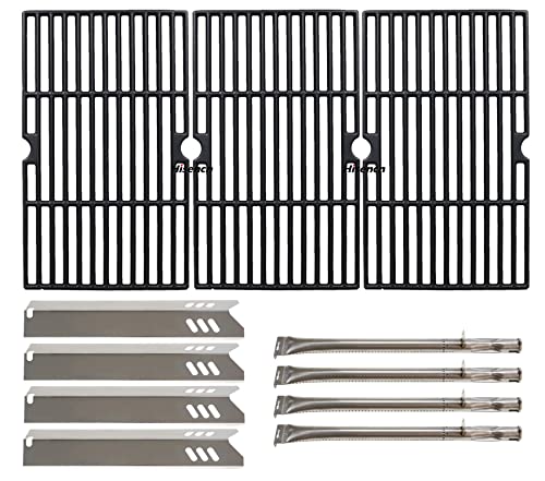 Hisencn Grill Burner Tube, Heat Plates, Grill Grates Repair kit Replacement for Dyna Glo DGF510SBP, Backyard, Uniflame Gas Grills