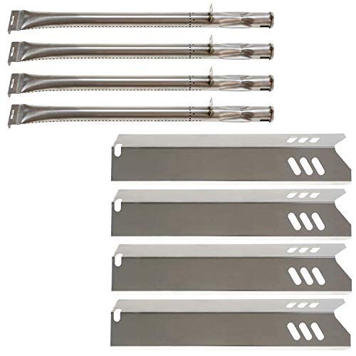 Hisencn Grill Burner Tube, Heat Plates, Grill Grates Repair kit Replacement for Dyna Glo DGF510SBP, Backyard, Uniflame Gas Grills