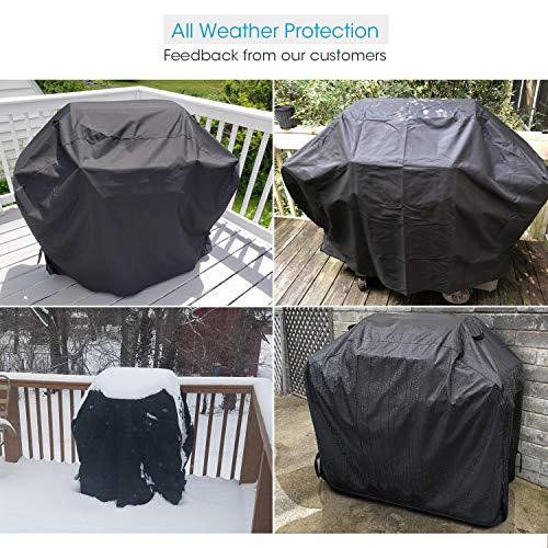 Unicook Heavy Duty Waterproof Barbecue Gas Grill Cover, 65-inch BBQ Cover, Special Fade and UV Resistant Material, Durable and Convenient, Fits Grills of Weber Char-Broil Nexgrill Brinkmann and More