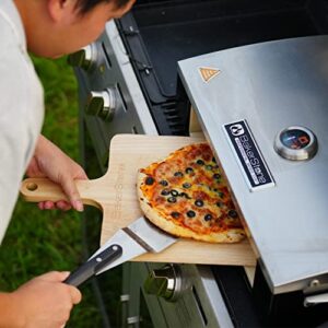 Outdoor Pizza Oven for Grill Professional Series Stainless and Enamel Steel Pizza Stone Box Oven Grill for Garden Outside Backyard Grill Pizza Oven