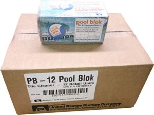 us pumice pool cleaning blok case of 12, pb-12, pumie pumice stone for pools & spa tile, grout & concrete cleaning (12)