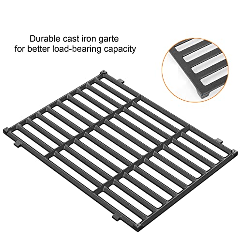 7638 Cast Iron Cooking Grid Grate for Weber Spirit E-310 E-320 S-310 300 series Spirit II E-310 SP320 Spirit 700 Genesis Silver B/C, Genesis Gold B/C 46510001 47510001 45010001 49010001(2 Pack)