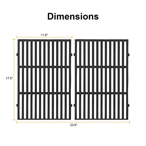 7638 Cast Iron Cooking Grid Grate for Weber Spirit E-310 E-320 S-310 300 series Spirit II E-310 SP320 Spirit 700 Genesis Silver B/C, Genesis Gold B/C 46510001 47510001 45010001 49010001(2 Pack)