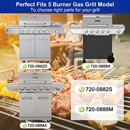 Aibabcue Grill Replacement Parts for Nexgrill 720-0888N, 720-0888, 720-0830H, Members Mark 720-0882D Gas Grill Model, Heat Shield Plate, Stainless Grill Burner, Igniter for Nexgrill 720-0888