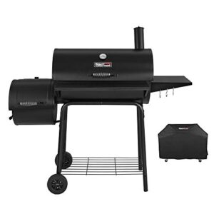 royal gourmet cc1830sc charcoal grill offset smoker with cover, 811 square inches, black, outdoor camping