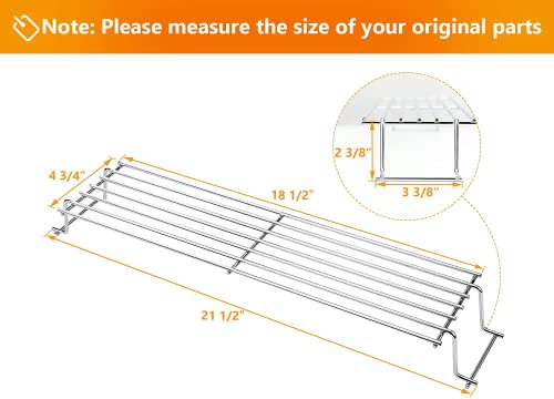 Hisencn 69866 Warming Rack for Weber Spirit I & II 200 Series with Up Front Control, for Weber Spirit E210 S210 E220 S220 Weber GS4 Spirit II Grill, 21.5 inch Grill Rack for Weber Spirit 2 Grill,67026