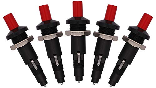 METER STAR Gas Heater 2 Outlet Piezo Igniter Spark Plug Push Button Ceramic Igniter Pack of 5 PCS