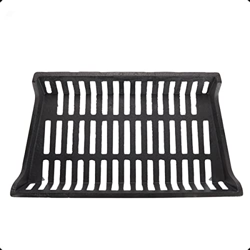 UBACKS 24 inch Fireplace Grate Heavy Duty, Cast Iron Fire Grate - 24" W x 15" D x 7" H