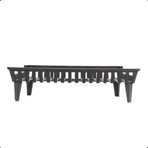 UBACKS 24 inch Fireplace Grate Heavy Duty, Cast Iron Fire Grate - 24" W x 15" D x 7" H