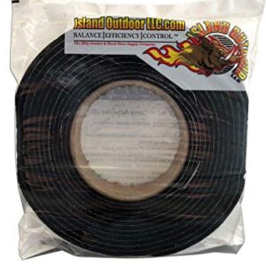 FireBlack34 for Big Green Egg Small Medium & Mini 3/4 x 1/8 Black Hi Temp BBQ Smoker Gasket 15 ft