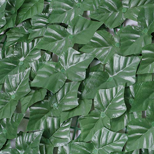 Boshen 3Pcs 118 x 39 Inch Artificial Faux Ivy Privacy Fence Outdoor Ivy Leaf Fence Privacy Screen Faux Greenery Decorative Privacy Panels Vine Leaf Decoration for Garden Porch Patio Balcony