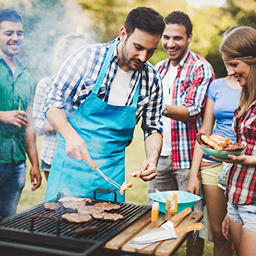 Skyflame Flat Top Griddle Kit, 6PCS Stainless Steel Grill Accessories Set with Cooking Spatula, Burger Turner, Pancake Burger Flipper and Meat Fork Set, Camping Tailgating Outdoor BBQ Essential