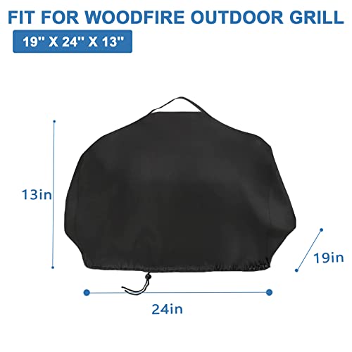 Rilime Grill Cover,Premium Outdoor BBQ Grill Cover for Ninja Woodfire Outdoor Grill,Compatible Woodfire Grills (OG700 Series),19'' X 24'' X 13''