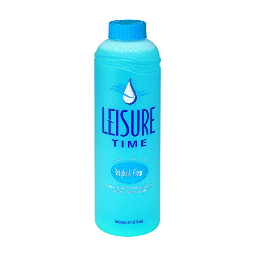 LEISURE TIME A Bright and Clear Cleanser for Spas and Hot Tubs, 32 fl oz & Time 22339A Spa Up Balancer for Hot Tubs, 2 lbs