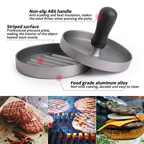 Burger Press 100 Patty Papers Set-Non-Stick Hamburger Press Patty Maker Mold for BBQ Barbecue Kitchen Grilling BPA Free