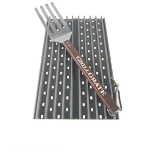 set of two 17.375″ grillgrates (interlocking) + gratetool