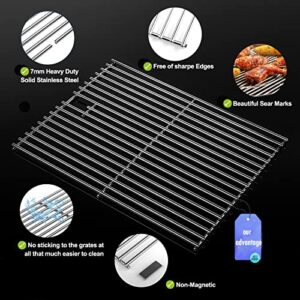 17 inch Grill Grates for Home Depot Nexgrill 720-0830H, 720-0830D Gas Grill Model, Stainless Steel Cooking Grids Replacement Repair Parts