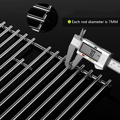 17 inch Grill Grates for Home Depot Nexgrill 720-0830H, 720-0830D Gas Grill Model, Stainless Steel Cooking Grids Replacement Repair Parts