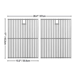 17 inch Grill Grates for Home Depot Nexgrill 720-0830H, 720-0830D Gas Grill Model, Stainless Steel Cooking Grids Replacement Repair Parts