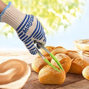 VIGIND BBQ Gloves - 932℉ Extreme Heat Resistant Grill Gloves,Silicone Non-Slip Cooking Gloves,Hot Surface Handler Grill Gloves for Baking,Cooking and Welding Camping,Fit for Women