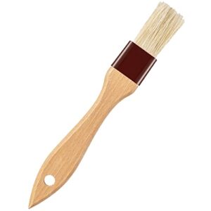 basting brush-pastry brush,basting brush for cooking,boar bristles bbq brushes for grill,beech wooden handle butter brush for baking/spreading marinade/sauce/butter/egg/kitchen baster brushes(1 inch)