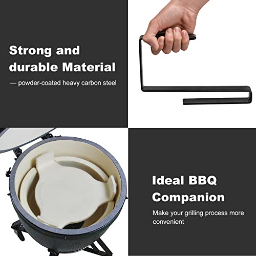 PIQUEBAR Plate Setter Lifter Big Green Egg Accessories Heat Deflector Lifter Grill Replacement Parts