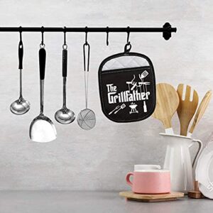 Grill Master BBQ Lover Gift The Grillfather Funny Potholder for Dad Grandpa (The Grillfather)