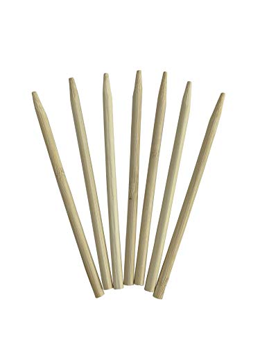 KingSeal Natural Bamboo Wood Candy Apple Skewers, Sticks, 5.5 Inch x 6.5mm diameter, Bulk Pack, Blunt Point for Safety - 1 Box of 1000 Count